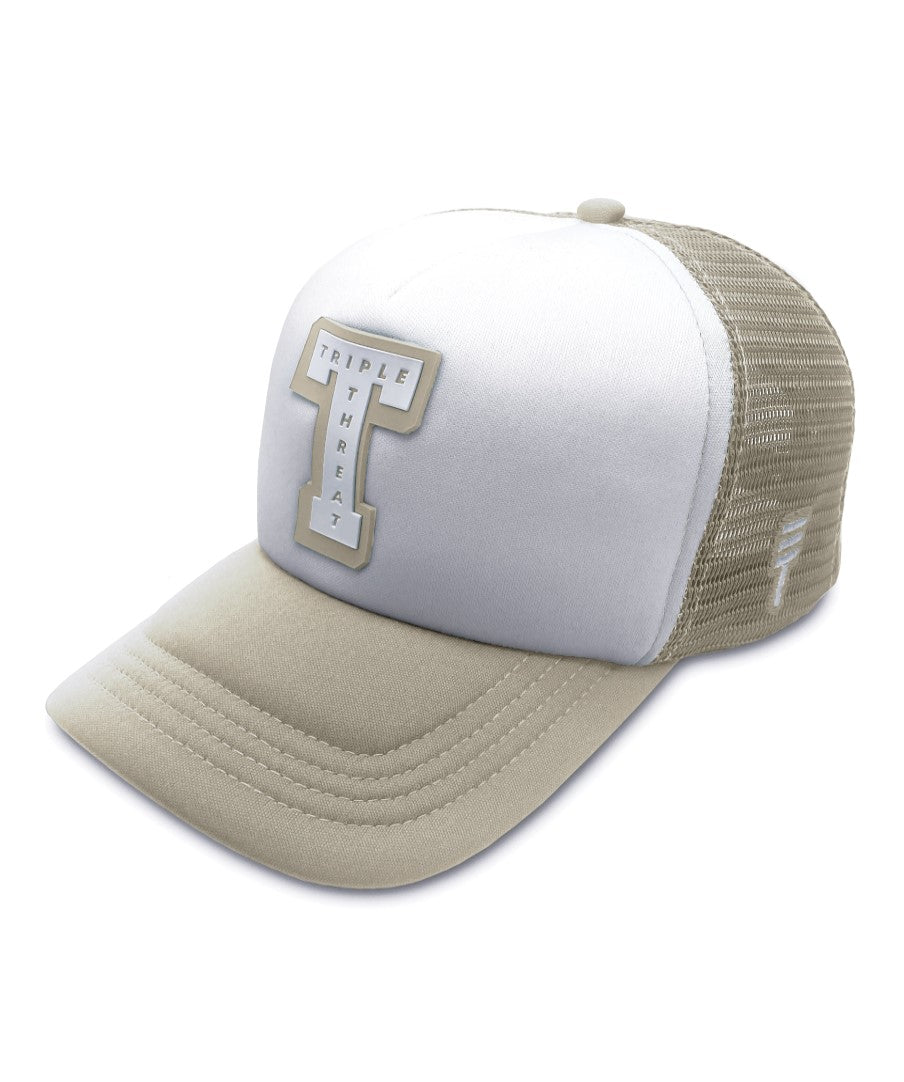 Triple Threat Trucker Cap Tan – RYOS NZ